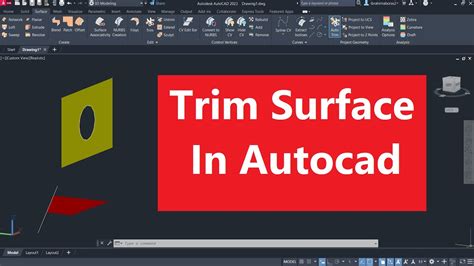 Trim Surface In Autocad Youtube
