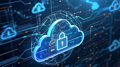 Virtual Firewalls Surrounding Cloud Icons Encryption Active Premium Ai Generated Image