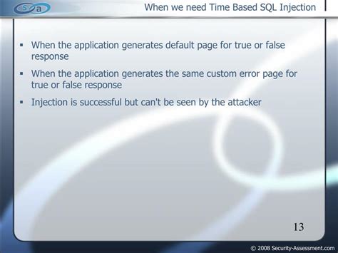 ppt time based sql injection powerpoint presentation free download