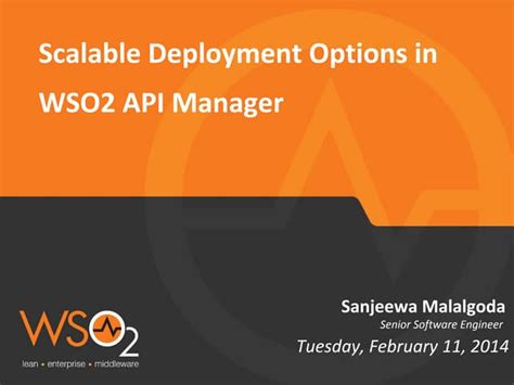 Scalable Deployment Options In Wso2 Api Manager Ppt