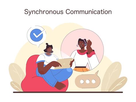 Communication Synchrone Ensemble Dinteraction Déquipe Numérique En Temps Réel Représentée Par