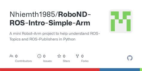 Github Nhiemth Robond Ros Intro Simple Arm A Mini Robot Arm Project To Help Understand