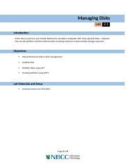 Managing Disks Partitioning Formatting And Course Hero