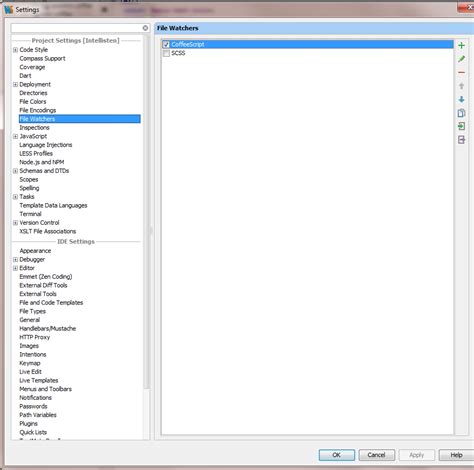 Nodejs Sass Filewatcher For Webstorm Stack Overflow