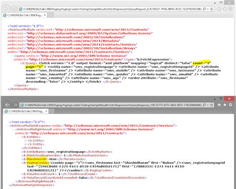 Biztalk Dynamics Crm Online On Premise Crm Paging Cookie