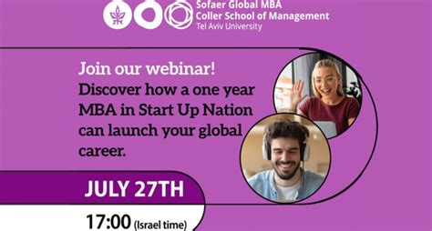 Unleash Your Potential With Sofaer Global Mba Program Webinar Tau