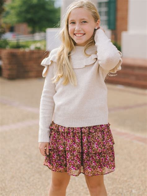 Tween Dear Rosaline Tiered Mini Skirt L A Green