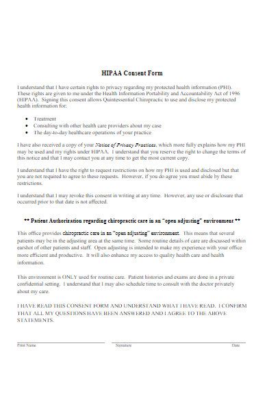 Free 50 Hipaa Consent Forms Download How To Create Guide Tips