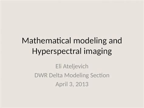 pptx mathematical modeling and hyperspectral imaging dokumen tips