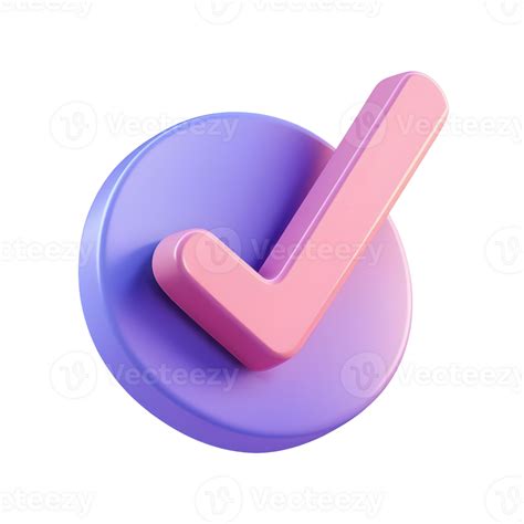 3d Rendering Check Mark Accept Concept 51064928 Png