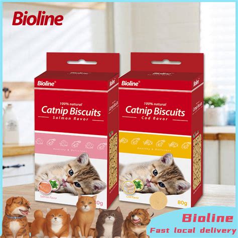 Bioline Catnip Biscuit For Cats And Kittens Salmon Cod 80g Shopee Philippines