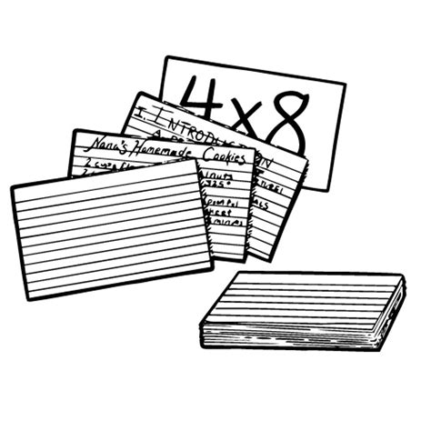 Colored Index Card Clipart Index Card Image Index Card Png Clip