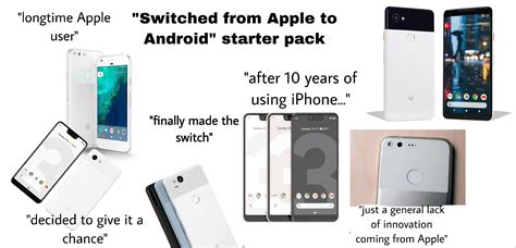 “finally Decides To Give Android A Try” Starter Pack R Starterpacks