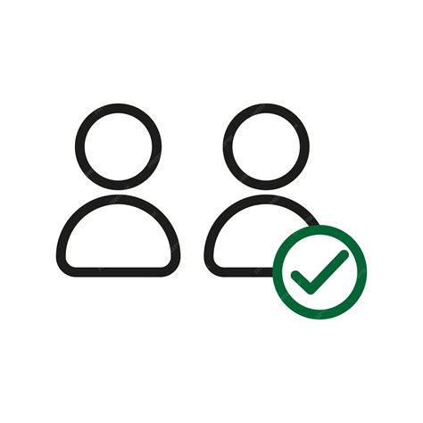 Premium Vector Profile With Checkmark Icon User Account Accepted With A Tick Approved Applied