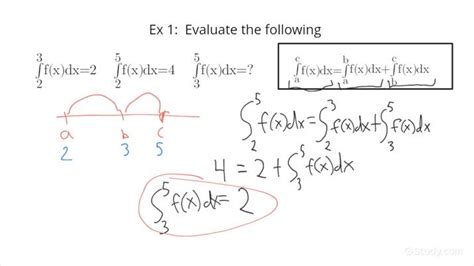 How To Calculate A Definite Integral Of A Function Over Adjacent Intervals Calculus