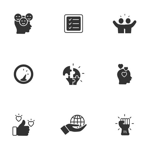 Core Values Icons Set Core Values Pack Symbol Vector Elements For