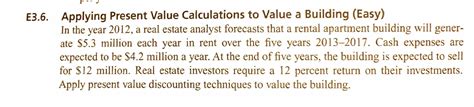 Solved 6 Applying Present Value Calculations To Value A