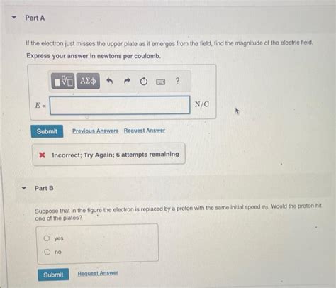 Solved An Electron Is Projected With An Initial Speed V0