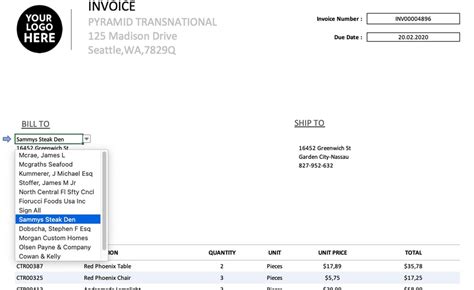 Editable Invoice Excel Template Printable Business Invoice Small Business Invoice Form