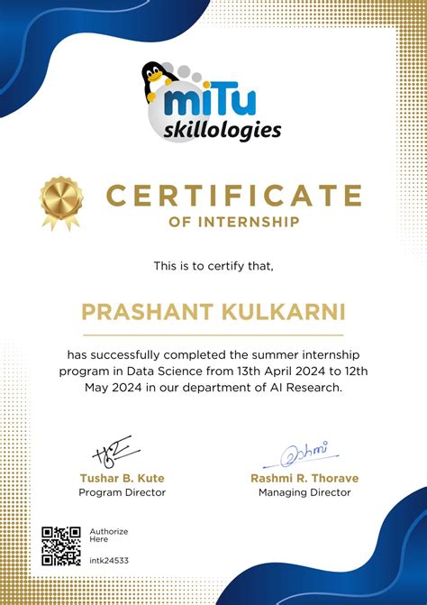 Prashant Kulkarni On Linkedin Mituskillologies Datascience Machinelearning Ml Certificate