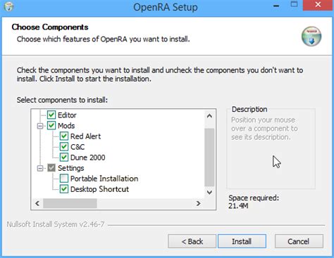 enlarge the components frame of the windows installer · issue 4052