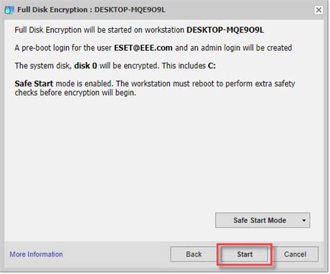 Kb7185 Starting Full Disk Encryption Using The Eset Endpoint Encryption Server Managed