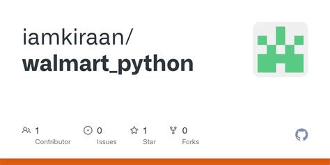 Github Iamkiraanwalmartpython