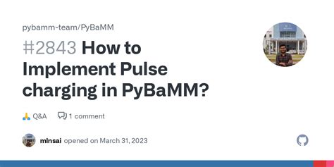 How To Implement Pulse Charging In PyBaMM Pybamm Team PyBaMM Discussion GitHub