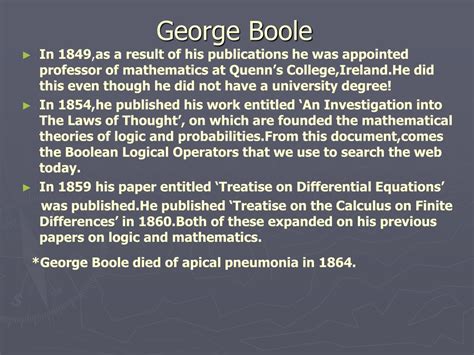 Ppt George Boole Powerpoint Presentation Free Download Id9076101