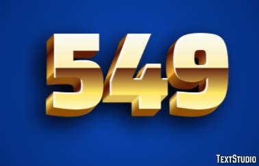 549 Text Effect And Logo Design Number