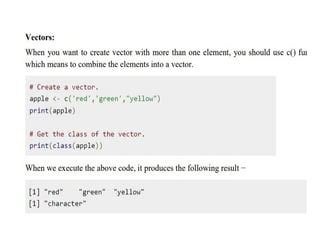R PROGRAMMING INTRODUCTION AND FEATURES PPT