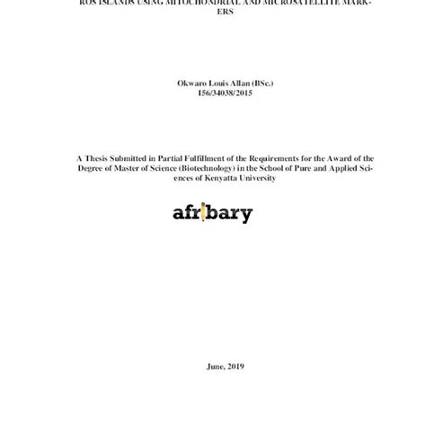 Genetic Characterization Of Honeybee Apis Mellifera In Comoros Islands Using Mitochondrial And