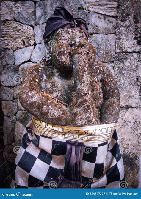 A Balinese Art Figure Using Bali Patterns Fabric Statue Artwork Ancient Balinese Gods Culture
