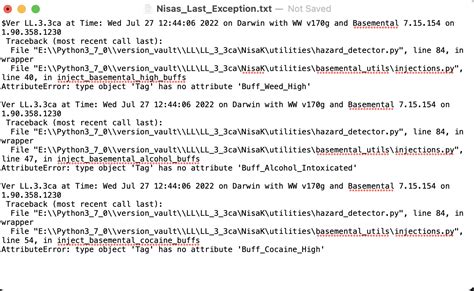 error nisa last exception technical support wickedwhims loverslab