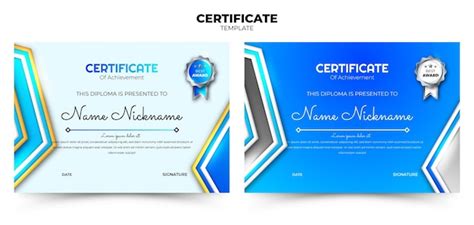 Premium Vector Colorful 3d Background Set Certificate Template