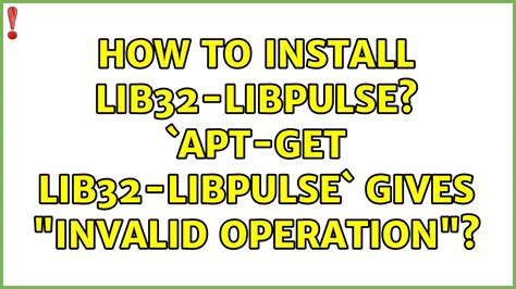 ubuntu how to install lib32 libpulse `apt get lib32 libpulse` gives