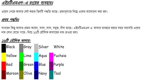 Hsc Ict Chapter 4 Html এ Font Tag এর ব্যবহার