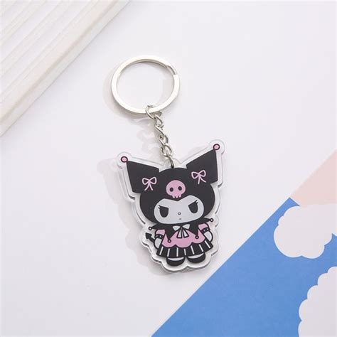 Куроми брелок акриловый Kuromi герои из мультика Хеллоу Китти персонажи Hello Kitti купить с