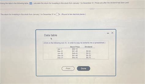 Solved Using The Data In The Following Table Calculate