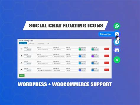 Social Chat Floating Icons Wordpress Plugin Woocommerce Supported