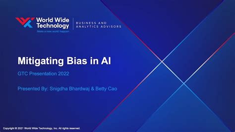 Mitigating Bias In Ai Using Debias Gan Presented By World Wide Technology Gtc Digital Spring