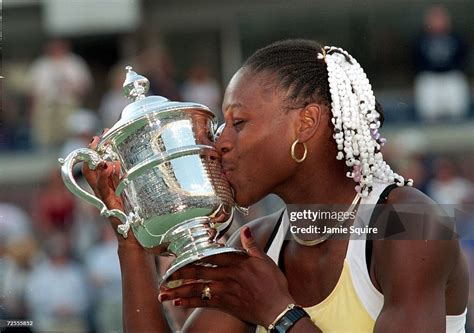 American Tennis Player Serena Williams Kisses Her Trophy After News Photo Getty Images