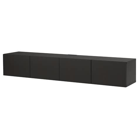 BestÅ Tv Bank Mit Türen Schwarzbraunlappviken Schwarzbraun 240x42x38