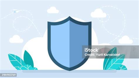 푸른 방패 보호 안전 보험 신뢰성 강도 힘의 개념 승인되고 신뢰할 수 있는 제품 웹 사이트 디자인 로고 앱 Ui에 대한 방패 기호 벡터 일러스트 레이 션 0명에 대한 스톡