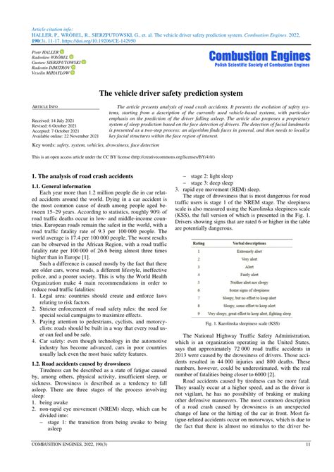 Pdf The Vehicle Driver Safety Prediction System