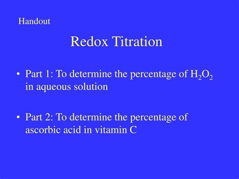 Ppt Redox Titration Powerpoint Presentation Free Download Id583170