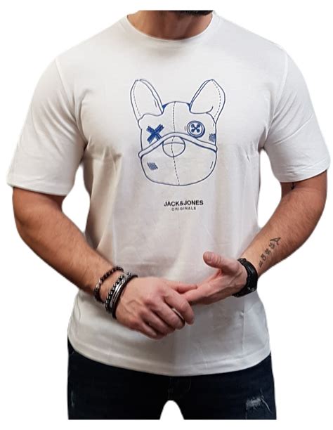 Jack Jones Jor Pal Tee Ss Crew Neck Fst Bright White