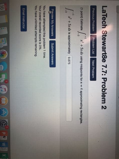 Solved Latech Stewart8e 77 Problem 2 Previous