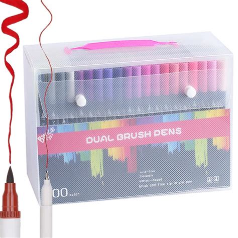 Goods Collection 100 Color Dual Marker Felt Tip School Supplies