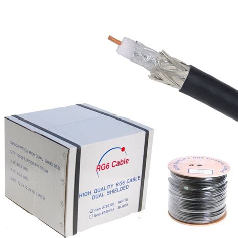 Rg6 1000ft Dual Shield Coaxial Cable 18 Awg Copper Nepal Ubuy